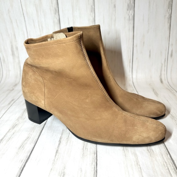 Arche | Shoes | Arche Tan Nubuck Zipper Bootie Womens Size Us 9 Eur 4 ...